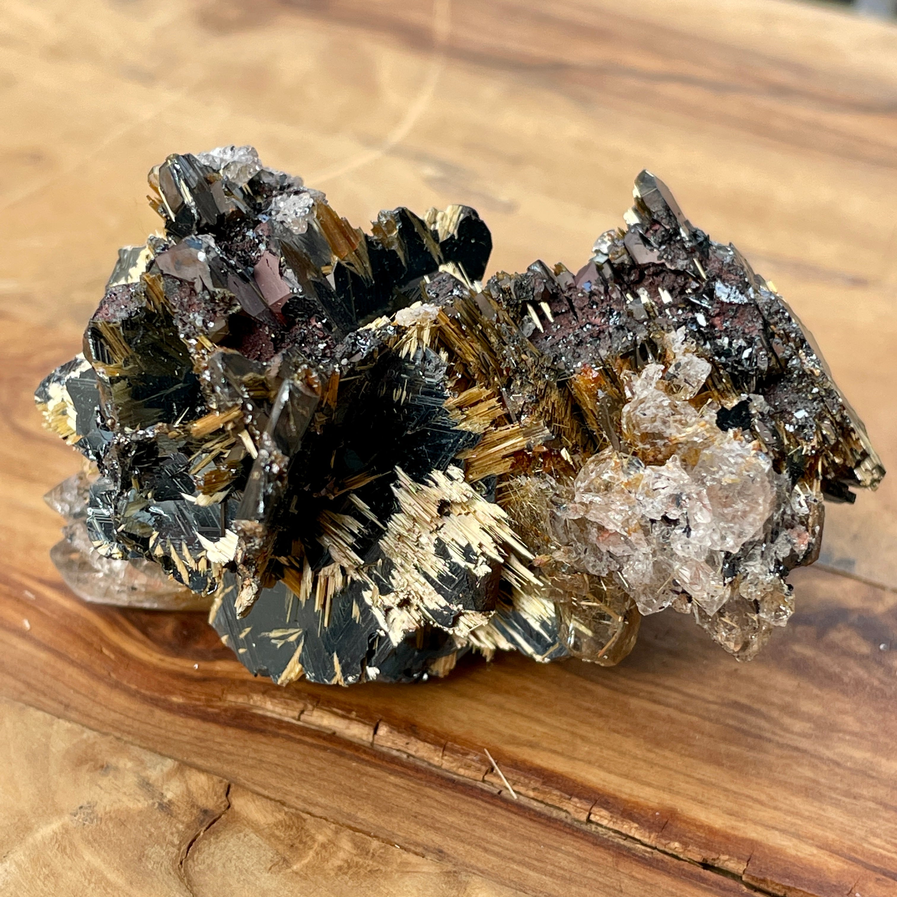 Hematite with Rutile and Quartz Natural Clusters | Earth Odyssey